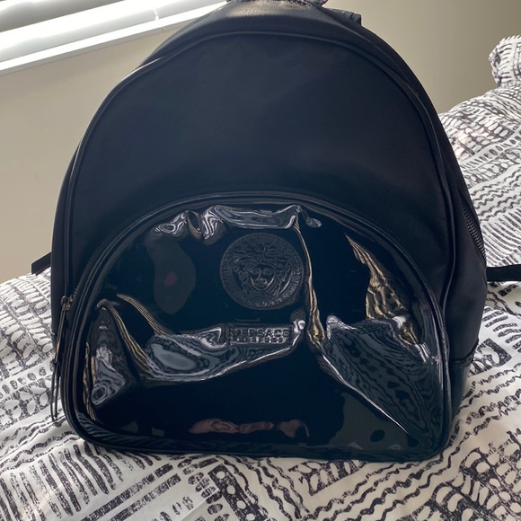 Versace | Bags | Versace Parfums Mini Backpack Black Minor Scuffs On ...